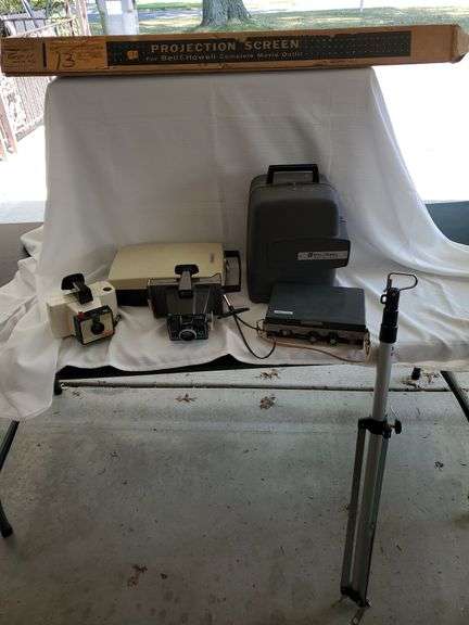 Vintage singer record player, Bell & Howell autoload projector with ...