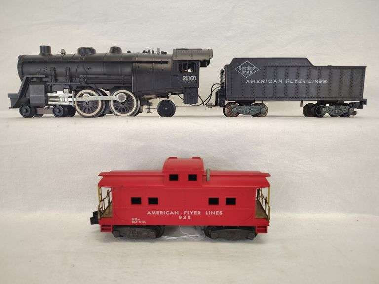 American Flyer S gauge #21160 Steam Locomotive w Tender and 938 Caboose ...
