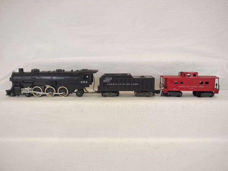 American Flyer S gauge #282 Steam Locomotive w Tender and 938 Caboose ...