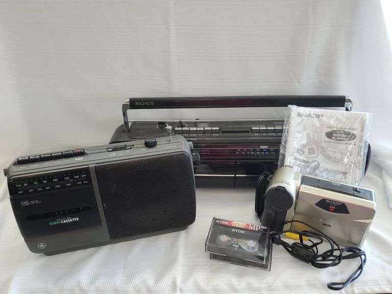 Sony model CFS-W303 radio cassette recorder, Sharp model VL-ah50u hi8 ...