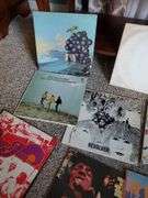 Group assorted record albums, some Beatles, rolling Stones, Grand funk ...