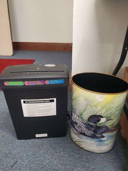 Embassy Paper Shredder and Metal Trashcan - Bid-Assets Online Auctions