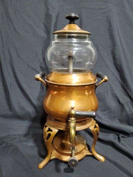ANTIQUE 1904 Copper STERNAU (?) Coffee Pot PERCOLATOR, 2 1/2 Pints ...