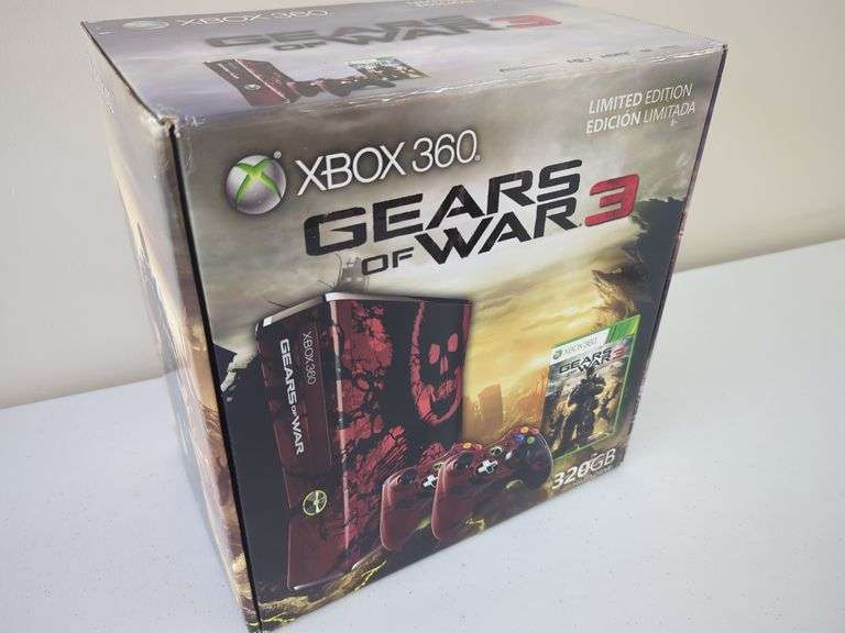 Xbox 360 gears of war 3. Limited edition console, 320 GB hard drive ...