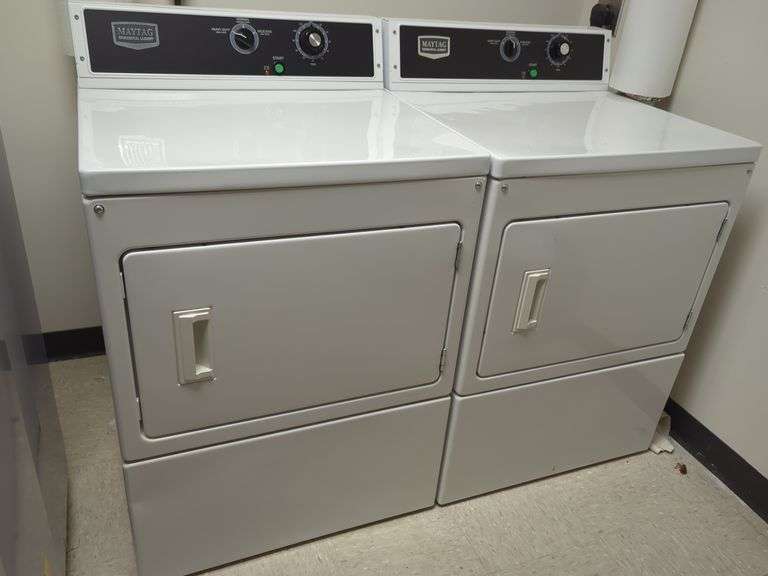 Maytag commercial matching electric dryers. Model number mde18mnaywo ...