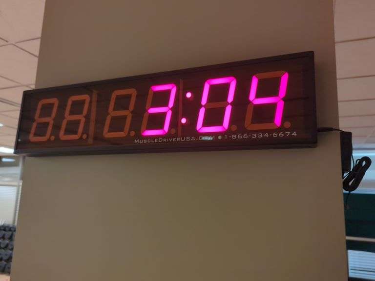 Muscle driver USA digital clock in yoga room...on second floor - Bid ...