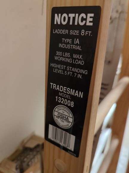 Michigan ladder company 8 ft type 1A industrial 300 lb capacity ...