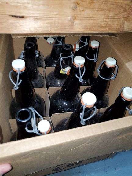 Shelf contents including vintage bottles and terrarium 6.5 " x 8" x 16. ...