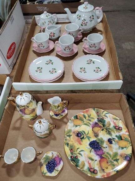 Andrea Rose print tea set, miniature grape pattern tea set, grape ...