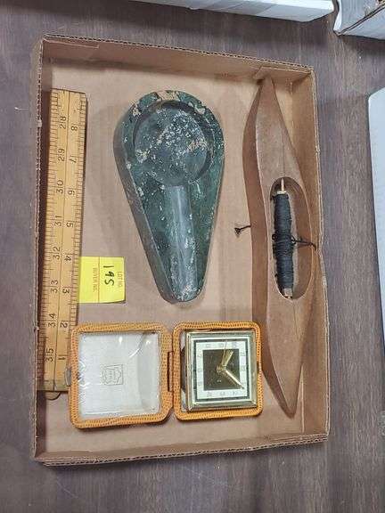 Luraline West Germany Pocket Clock, Vintage Cigar/Pipe Tray, Boat ...
