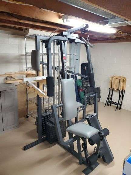 Weider Pro 9640 home gym. Features multiple exercise options. Homemade station added by owner on ...
