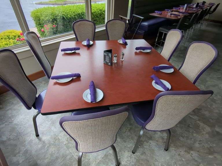 58x58 double pedestal large dining table. Matches previous tables ...