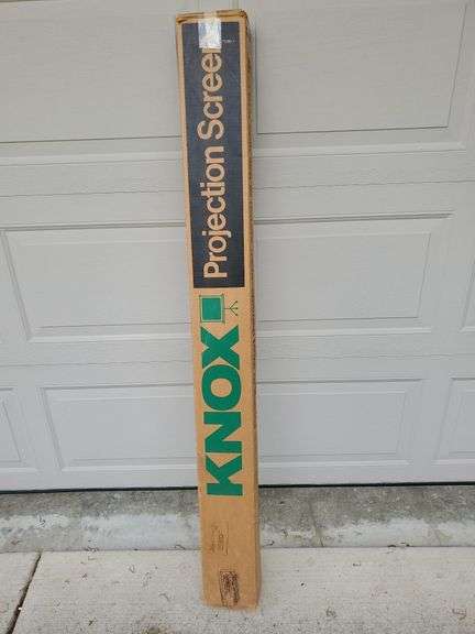 Knox projection screen in original box. - Bid-Assets Online Auctions