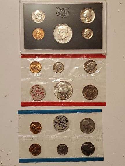 1969 proof set, 1968 Denver mint uncirculated coins, 1968 Philadelphia ...