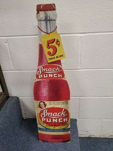 Vintage Smack Punch stand up counter display sign stands 30 in tall ...