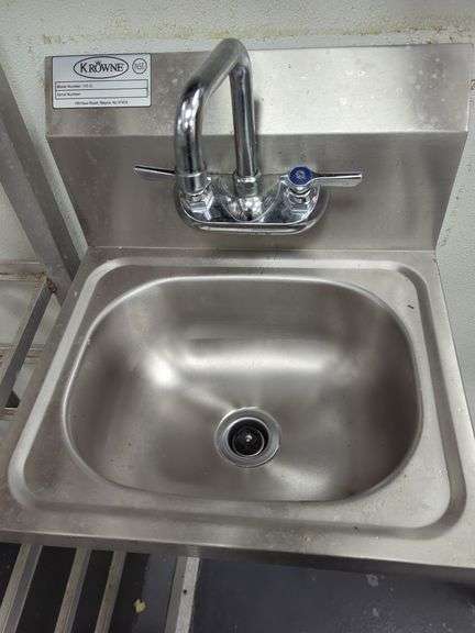 Krowne model hs2l stainless steel commercial hand sink - Bid-Assets ...