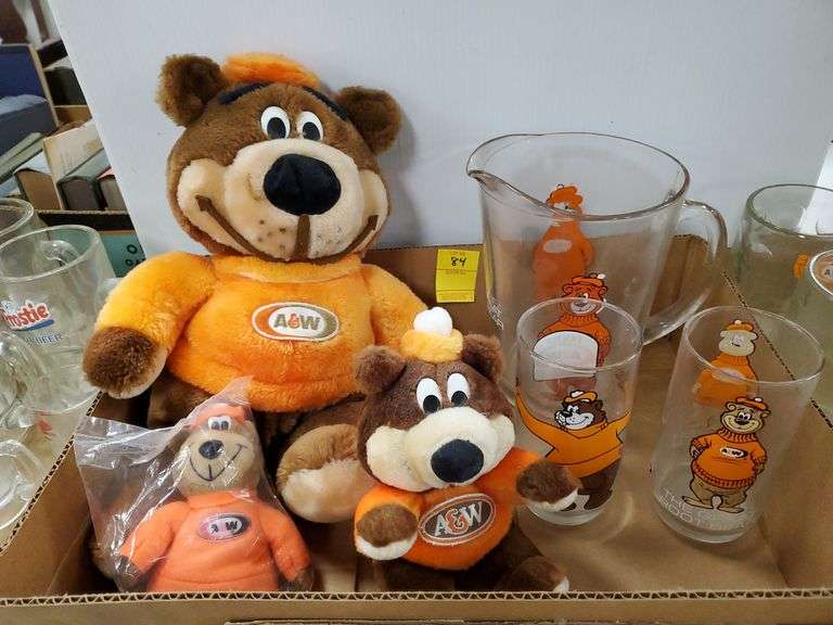 A&W Root Bear collectibles including root beer pitcher two glasses, 3 ...