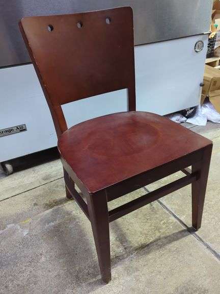 Shelby Williams wood stained chair. With Teflon bottom sliders. New in ...
