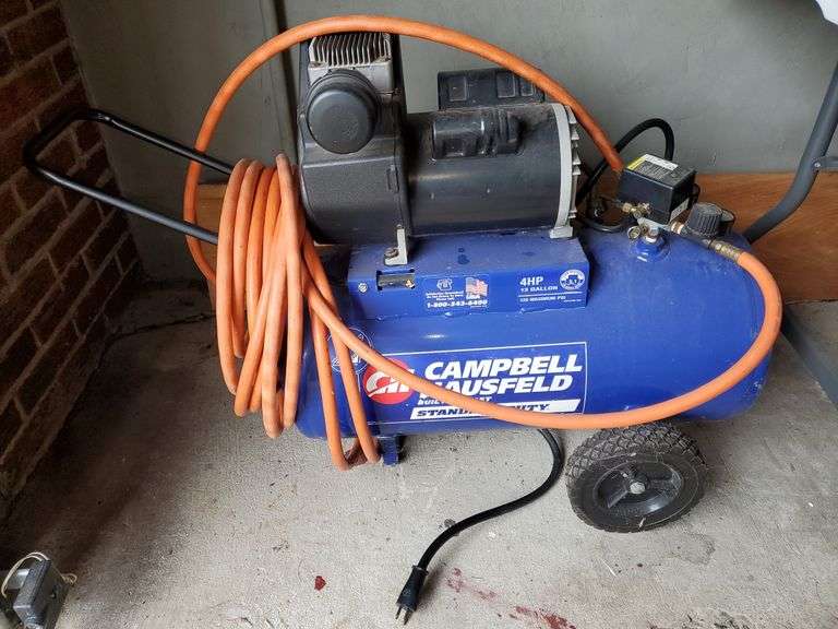 Campbell-Hausfeld standard duty, four horsepower / 13 gallon air ...