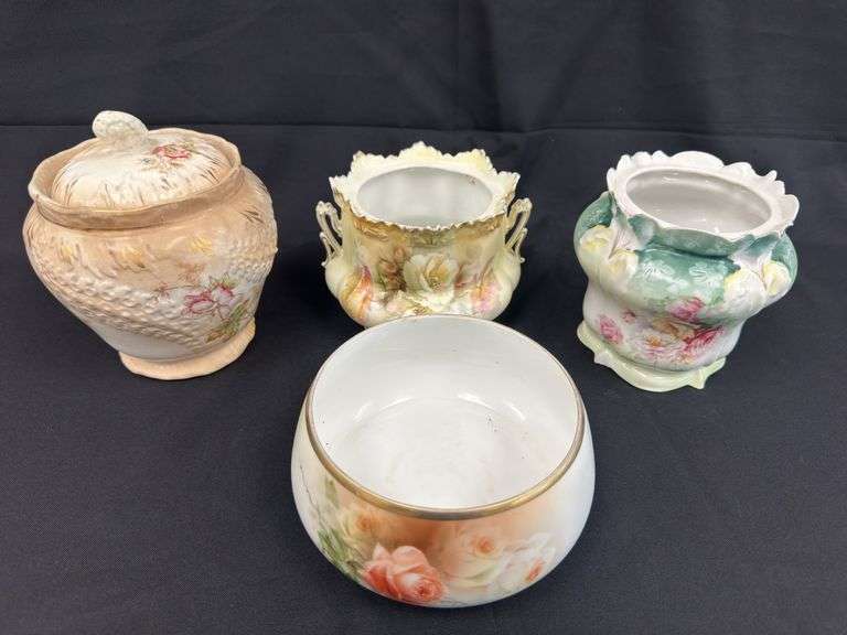 4 Pieces of Vintage Porcelain Pottery by Occo Limoges Porcelain, RS ...
