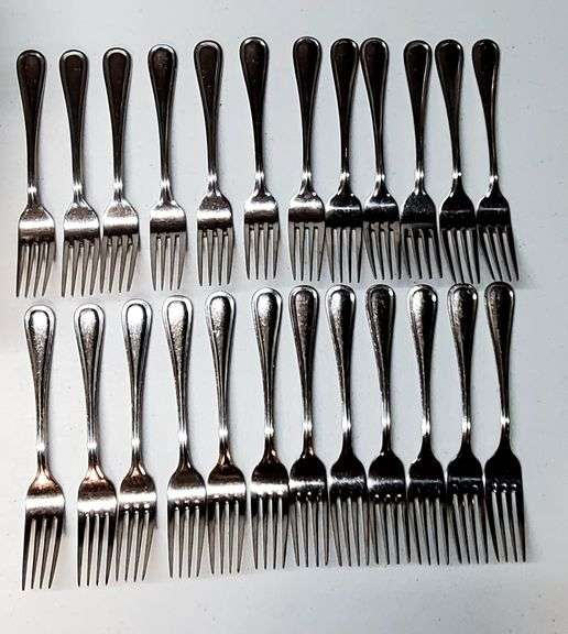 (24)Walco stainless steel dinner forks - Bid-Assets Online Auctions