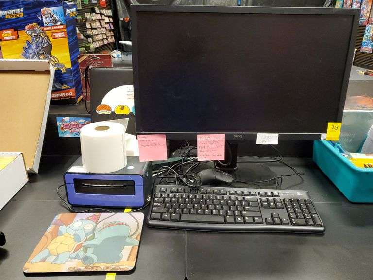 Polono Mabel printer model PL60 with a roll of labels, 24" benq ...