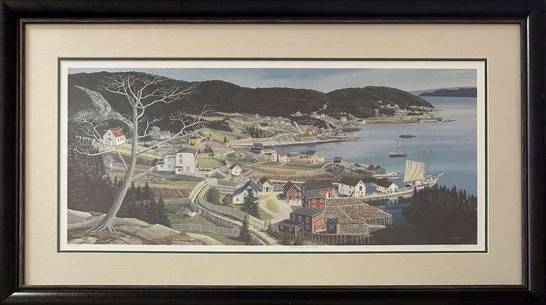 'Exploits Harbour' by Ed Roche - Bartlett Auctions Inc.