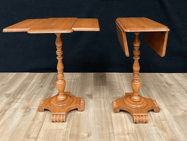 Set of Two (2) Vilas Solid Maple Double Drop-Leaf Side Tables - Bartlett Auctions Inc.