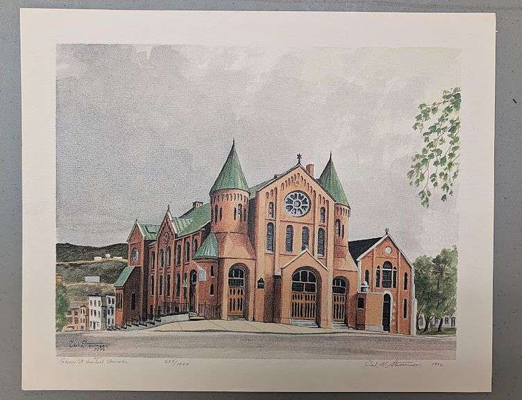Carl Stevenson coloured print of Gower Street United Church - Bartlett ...