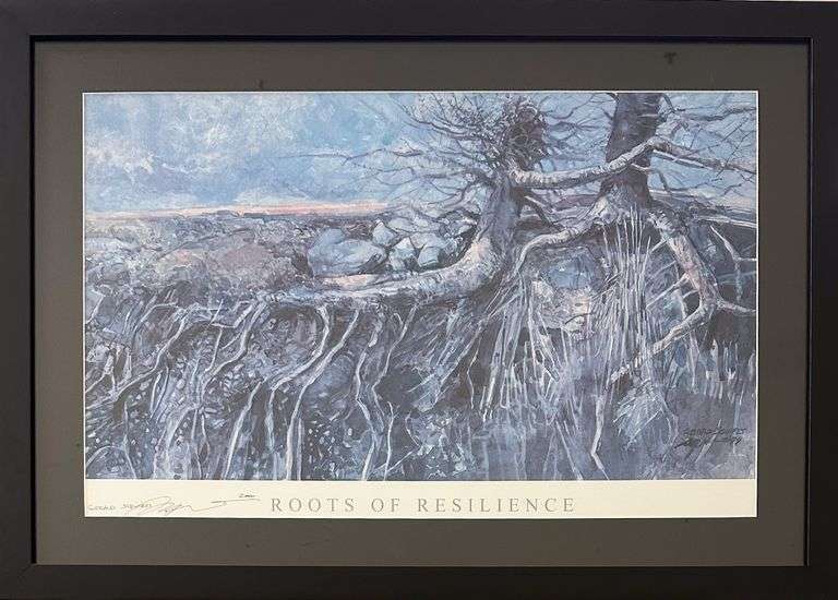 Roots of Resilience Signed Poster by Gerald Squires RCA (1937-2015 ...