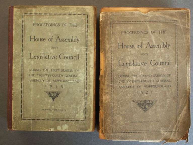 Proceedings of the House of Assembly and Legislative Council […]. Two volumes: 1920 & 1921. by ...