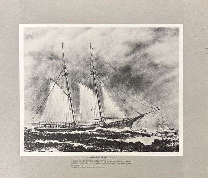 'Newfoundland Sailing Schooner' by Ted Drover (1907-1980) - Bartlett ...