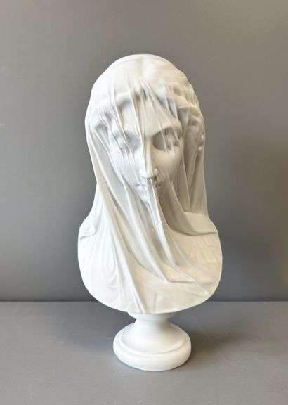 Reproduction Casting of 'The Veiled Virgin' by Giovanni Strazza (1818 ...