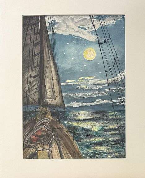 Untitled Night Scene by Jane Prior (1940-) - Bartlett Auctions Inc.