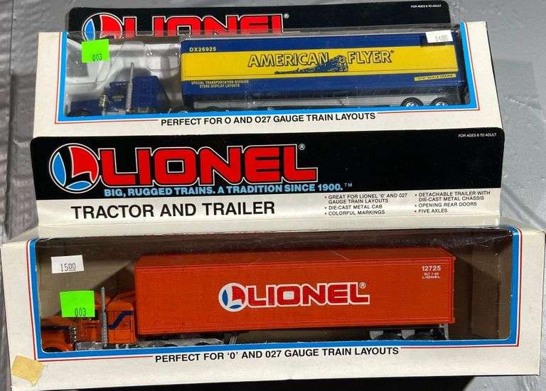 2 Lionel Tractor and Trailers - Bartkus Auctioneers
