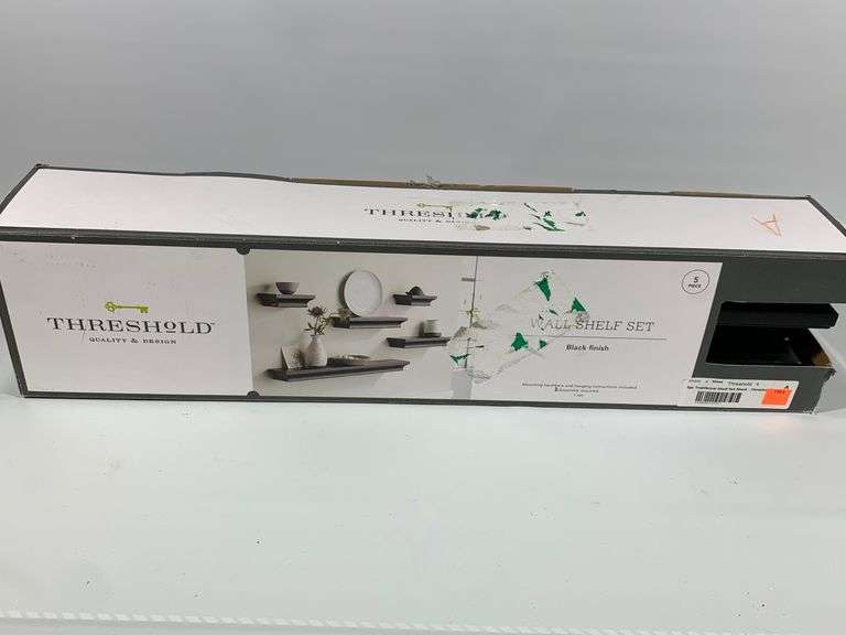 Threshold Wall Shelf Set - Black - Bartkus Auctioneers
