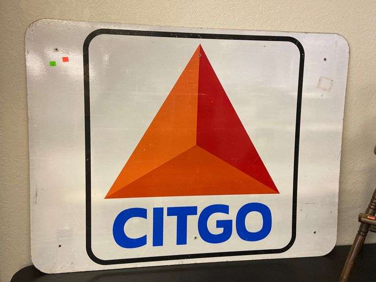 3×4 steel traffic Citgo sign - Bartkus Auctioneers