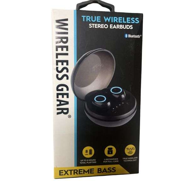 True Wireless Extreme Bass Earbuds with Charging Case - Bartkus Auctioneers