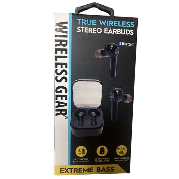 True wireless Extreme Bass Bluetooth Earbuds with Charging Case ...