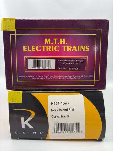 O27 MTH 93225 K-Line Box Car Flat Car Trailer K691-1393 - Bartkus ...