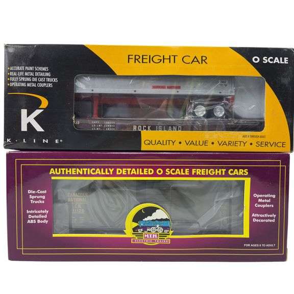 O27 MTH 93225 K-Line Box Car Flat Car Trailer K691-1393 - Bartkus ...
