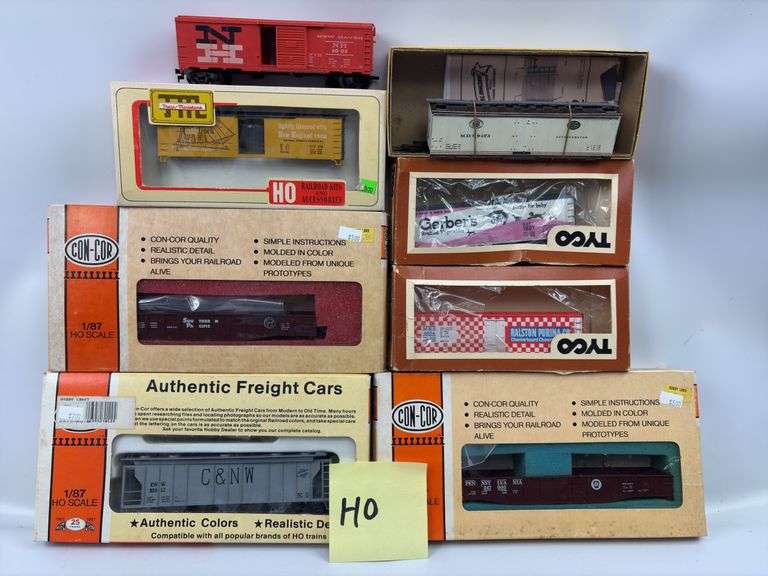 HO LOT 8 Train Cars CON-Cor TYCO Boxcars Gerber Purina - Bartkus ...
