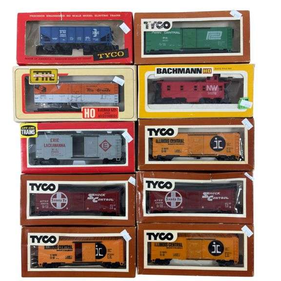 HO LOT 10 Train Cars TYCO TM Life-Like Freight Caboose Hopper - Bartkus Auctioneers