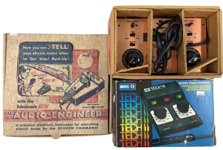 Model Train Control LOT Transformer MRC TECH II GE Audio-Engineer Throttle - Bartkus Auctioneers