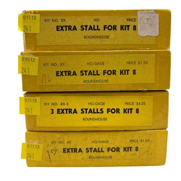 HO Suydam Extra Stall Kits for Roundhouse (3)8X (1)8X-3 - Bartkus ...