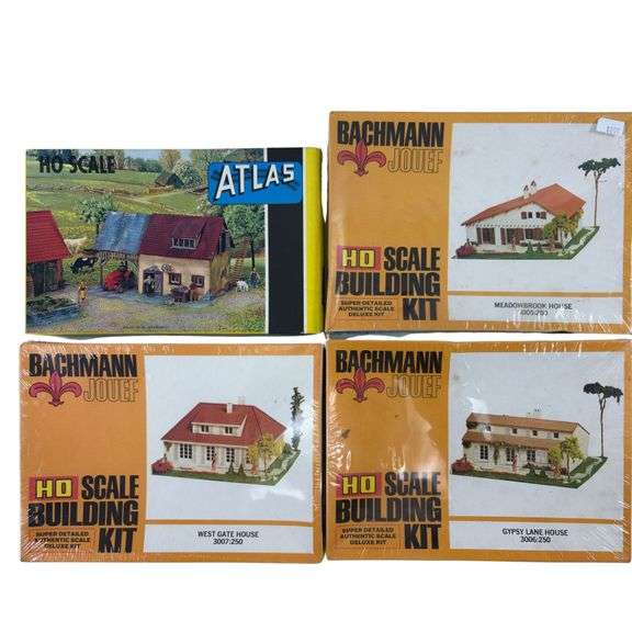 HO LOT Scenery Buildings Bachmann Jouef Sealed ATLAS Model Kits ...