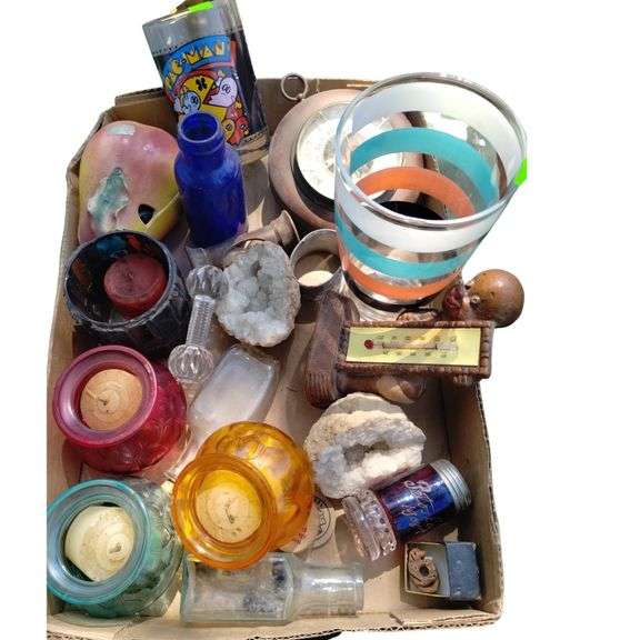 Mid Century Lot Diaper Dan 1949 Thermometer Geodes Barometer Pac Man ...