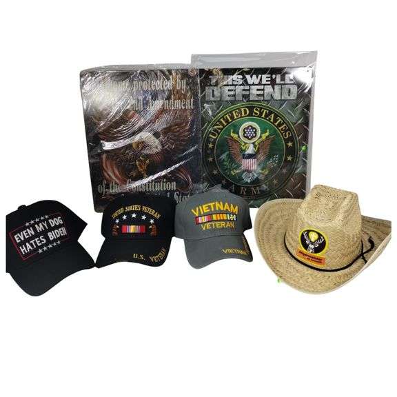 Lot Vietnam Veteran Hate Slogan Hats Symbol Jagermeister Cowboy Hat ...