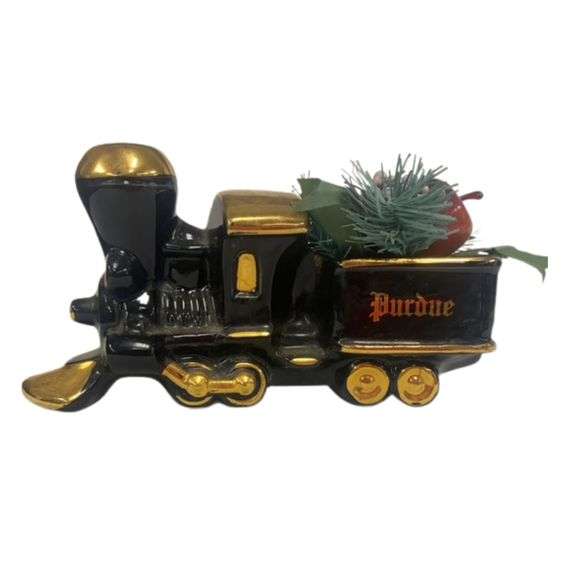 Purdue Special Locomotive Train Engine Pottery Planter Official Mascot ...