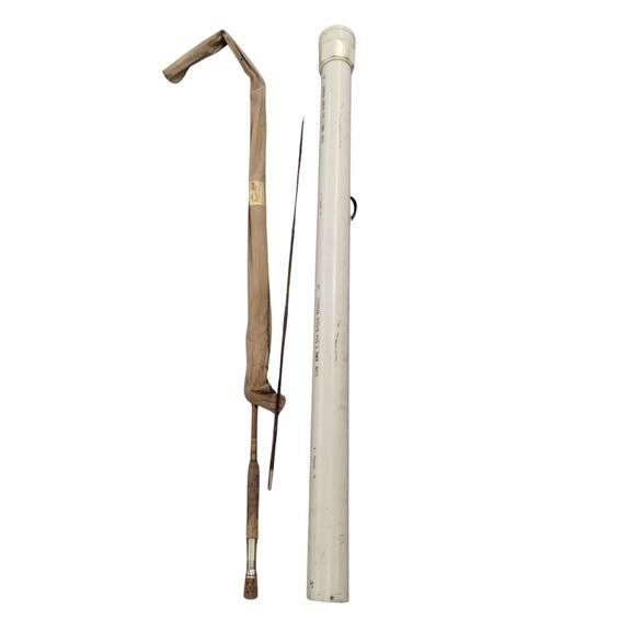 PVC Fishing Pole Tote Storage with Bamboo Telescoping Poles - Bartkus ...
